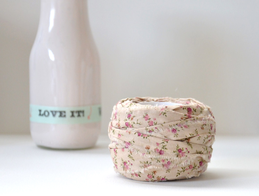 Fabric Ribbon , Vintage Floral Cotton Fabric on Luulla